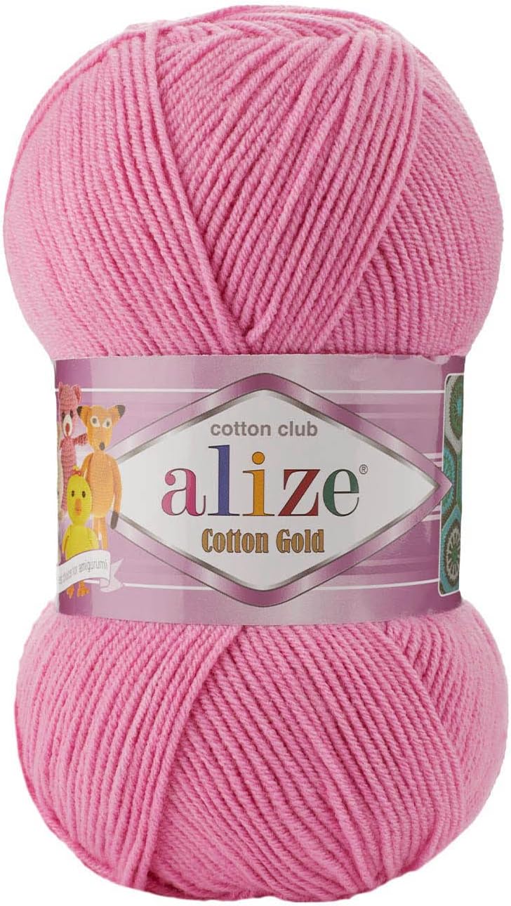 Amazon.com: 55% Cotton 45% Acrylic Alize Cotton Gold Yarn 1 Skein/Ball ...