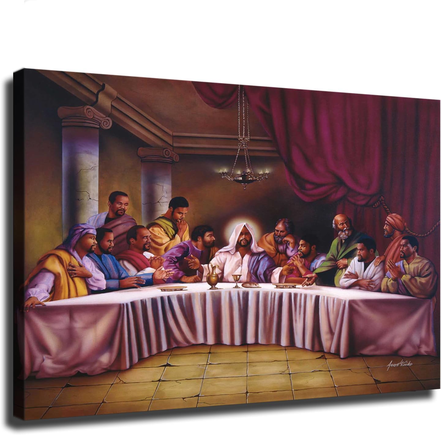Amazon.com: AdaNti African American Black Jesus The Last Supper Poster ...