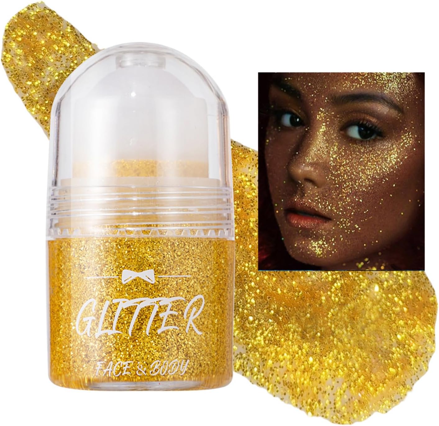 Amazon.com : Roll-on Holographic Body Glitter Gel for Body Face Hair ...