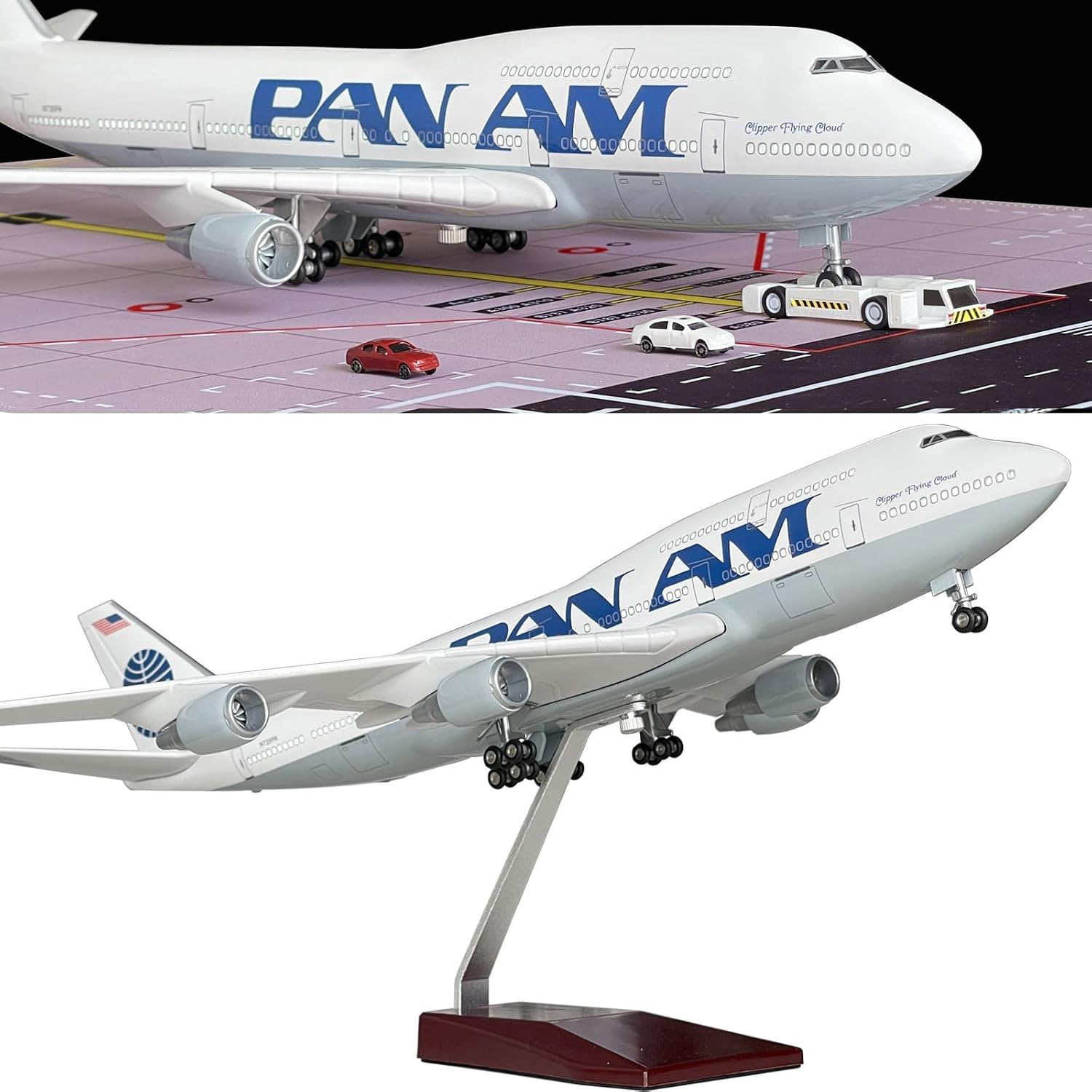 Amazon.com: 747 Model 1/150 Scale B747 Model Plane 18 Inches Long with ...