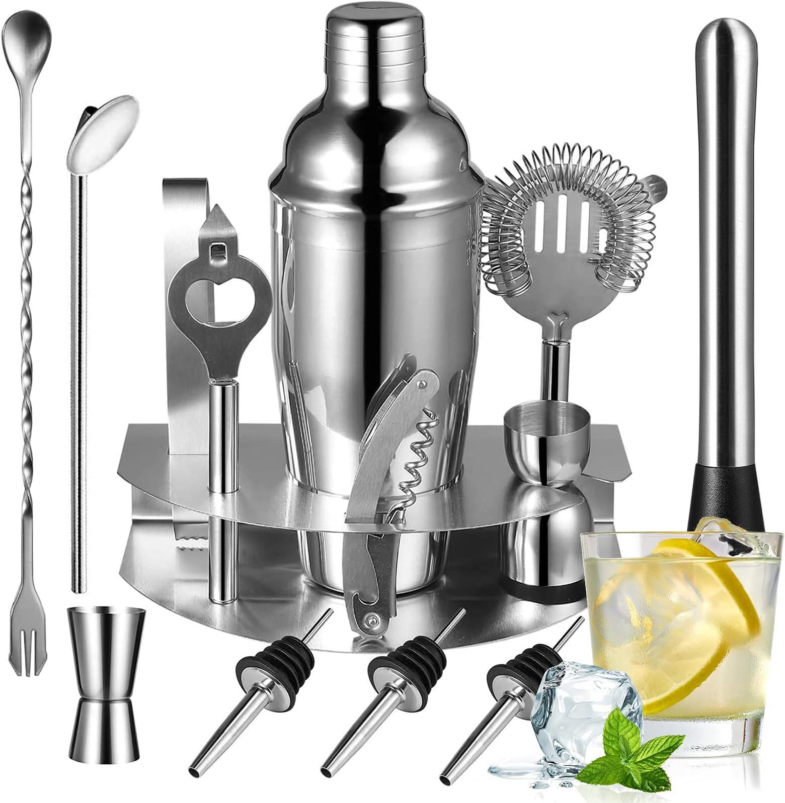 Cocktail Bar Set Kit RabbitStorm 12 Piezas Utensilios de Bar, Conjuntos ...