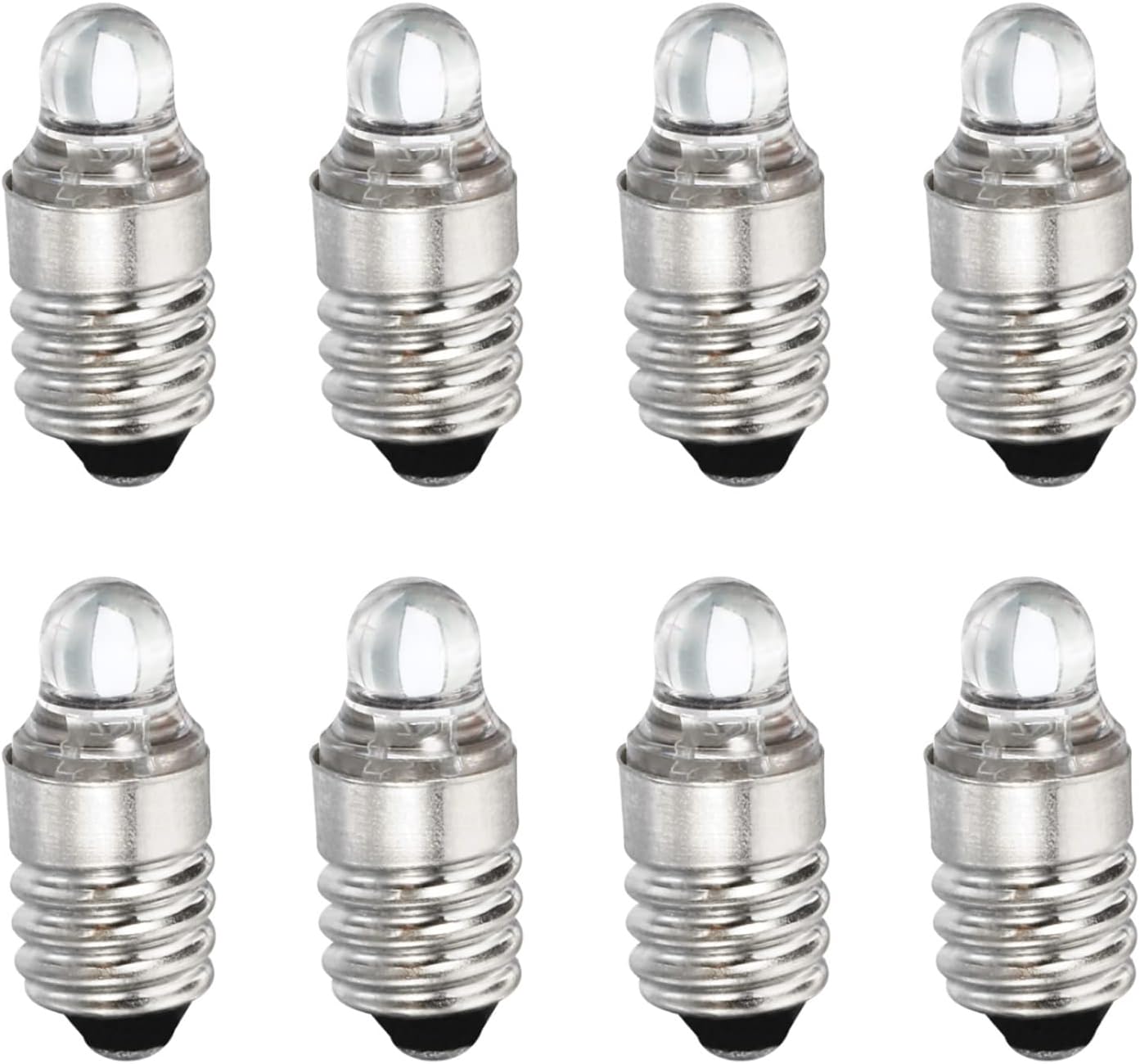 MECCANIXITY E10 Screw Base LED Flashlight Bulbs DC 3V White Light Mini ...