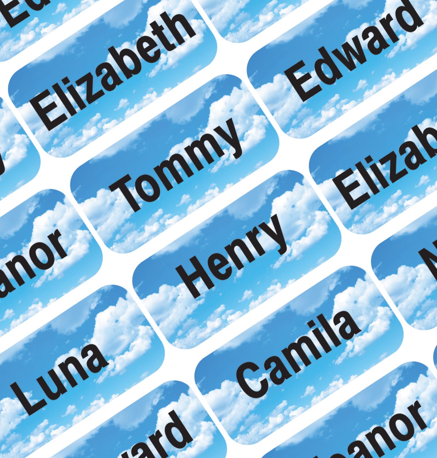 Amazon.com : Personalized Waterproof Name Labels Press and Stick Custom ...