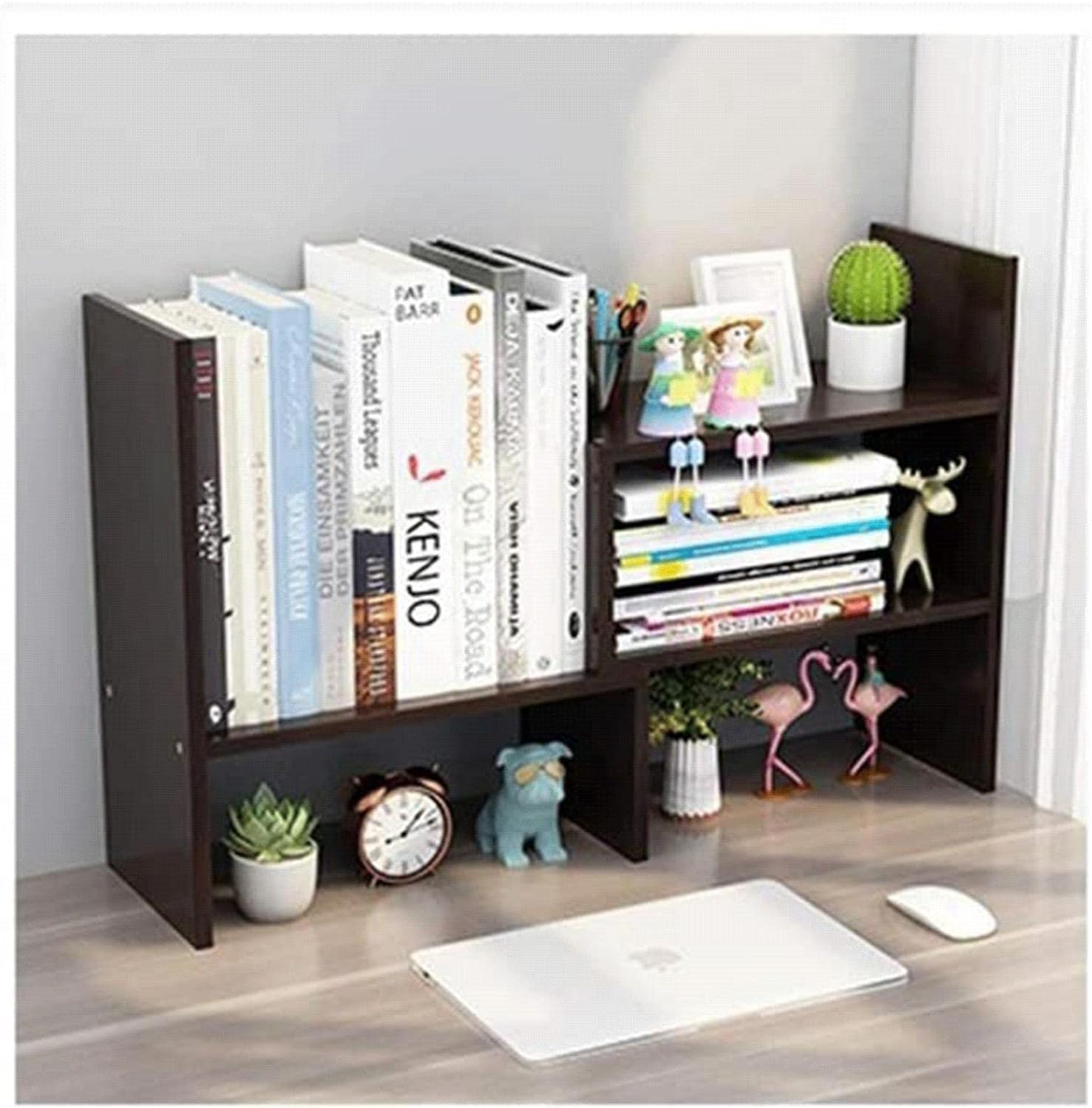 Amazon.co.jp: Storage Shelf, Desktop Bookshelf, Expandable Bookshelf ...