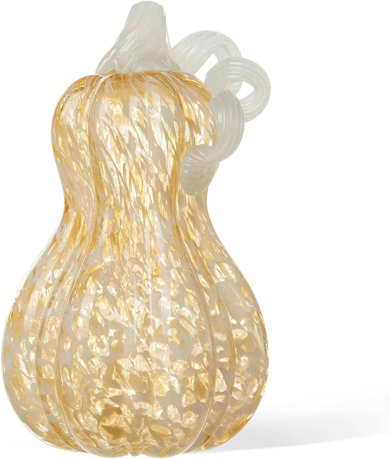 Amazon.com: Glitzhome Fall Glass Pumpkin Decor Hand Blown Glass Pumpkin ...