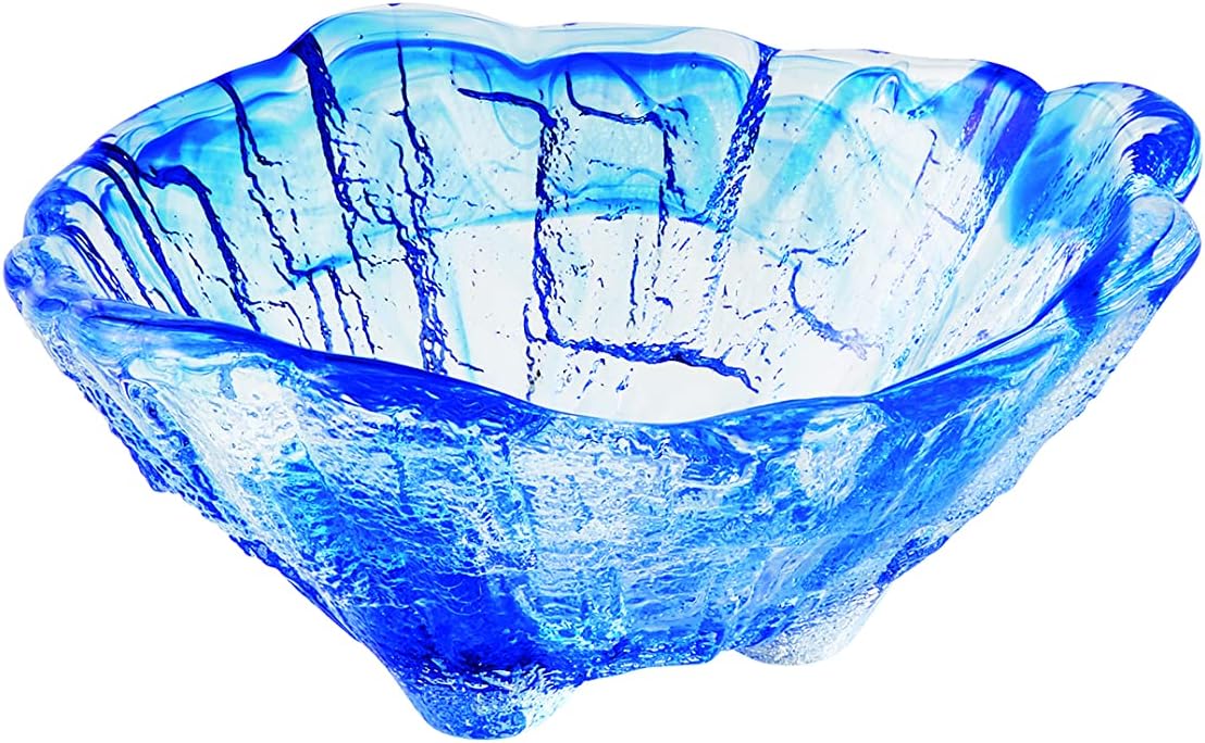 Amazon.co.jp: 山下工芸 小鉢 荒岩 三ツ足豆鉢 コバルト 04-513CB W8.2×H3.8cm 20396000 : ホーム ...