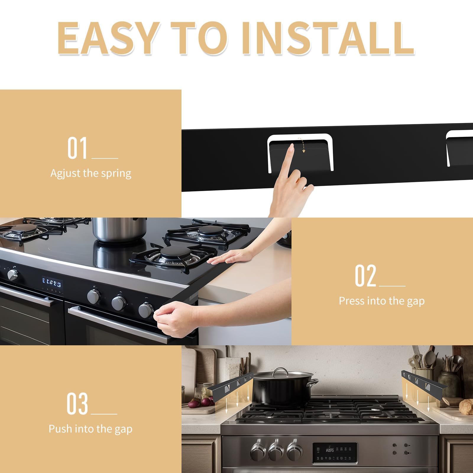 Snapklik.com : MOFINO Stove Gap Covers 316 Stainless Steel,Stove Gap ...