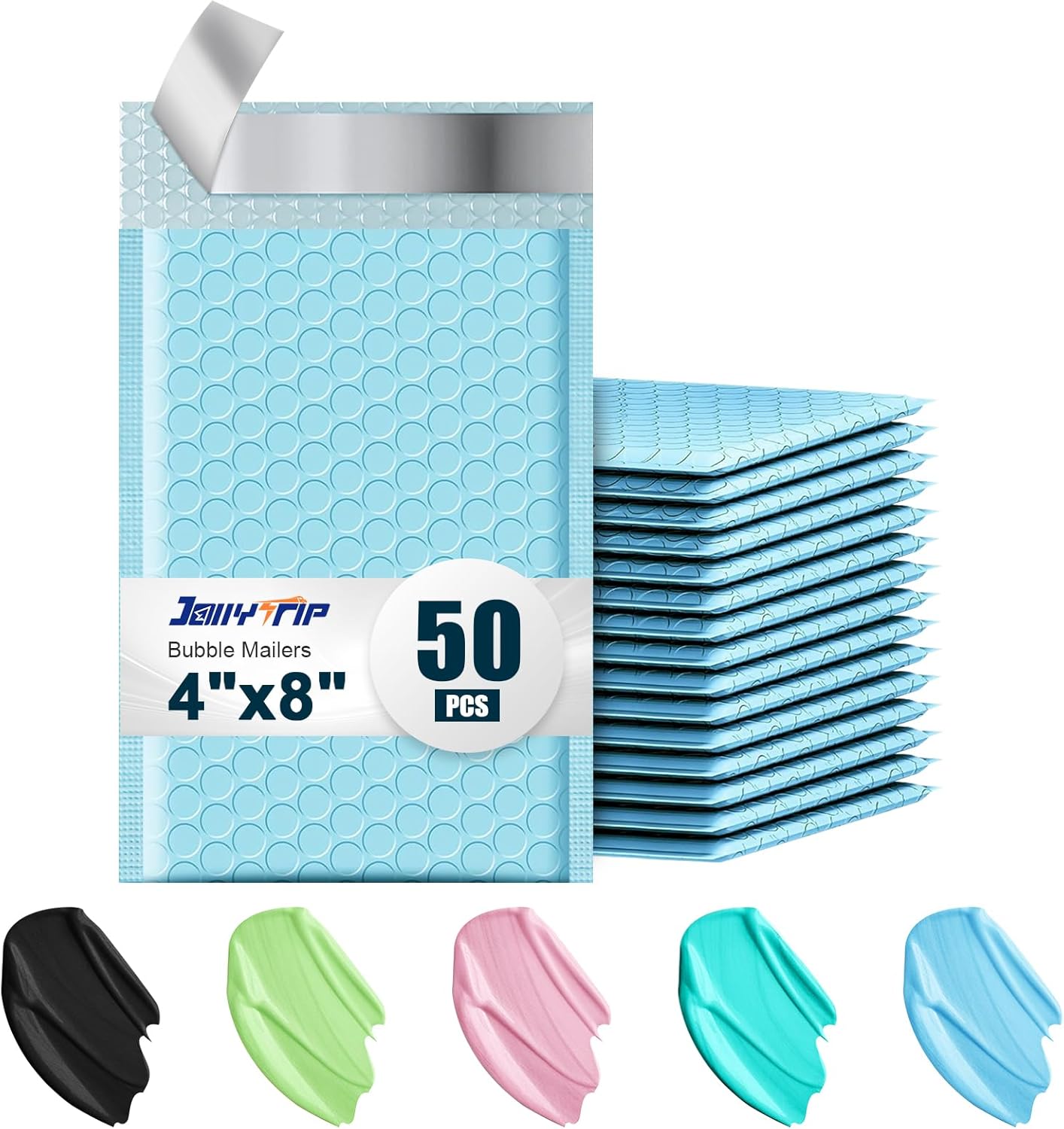 Amazon.com : JollyTrip Poly Bubble Mailers 4x8 Padded Envelopes #000 ...