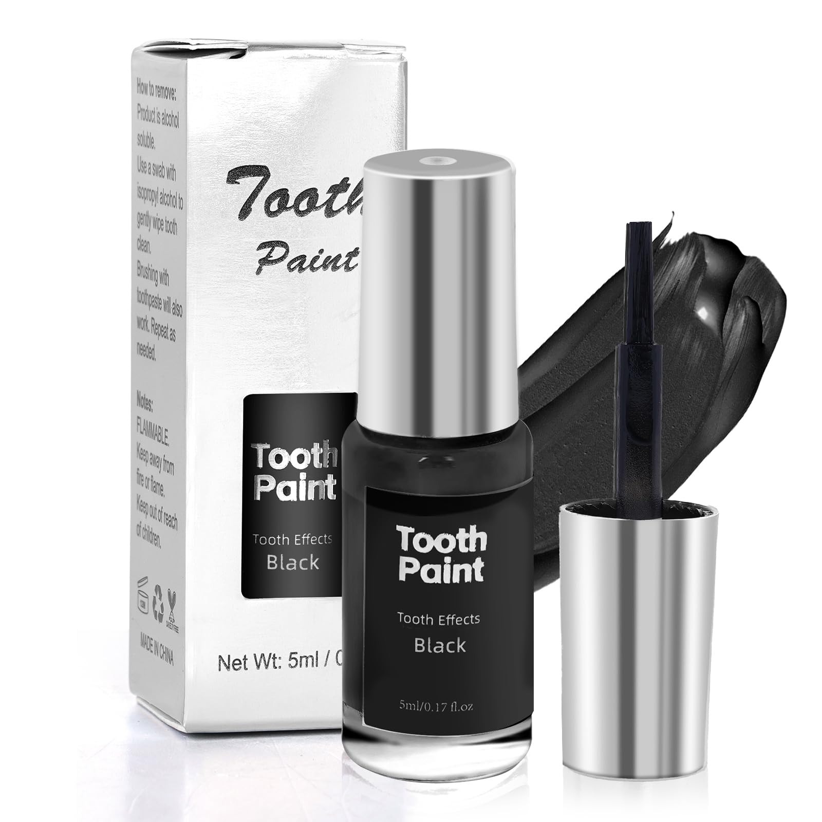 Amazon.com: Black Tooth Paint,Professional Black Out Teeth Makeup,Quick ...