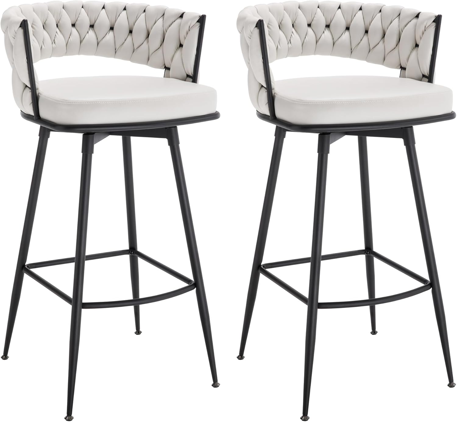 Amazon.com: BV Bar Height Bar Stools Set of 2, 30 inch Seat Height Bar ...