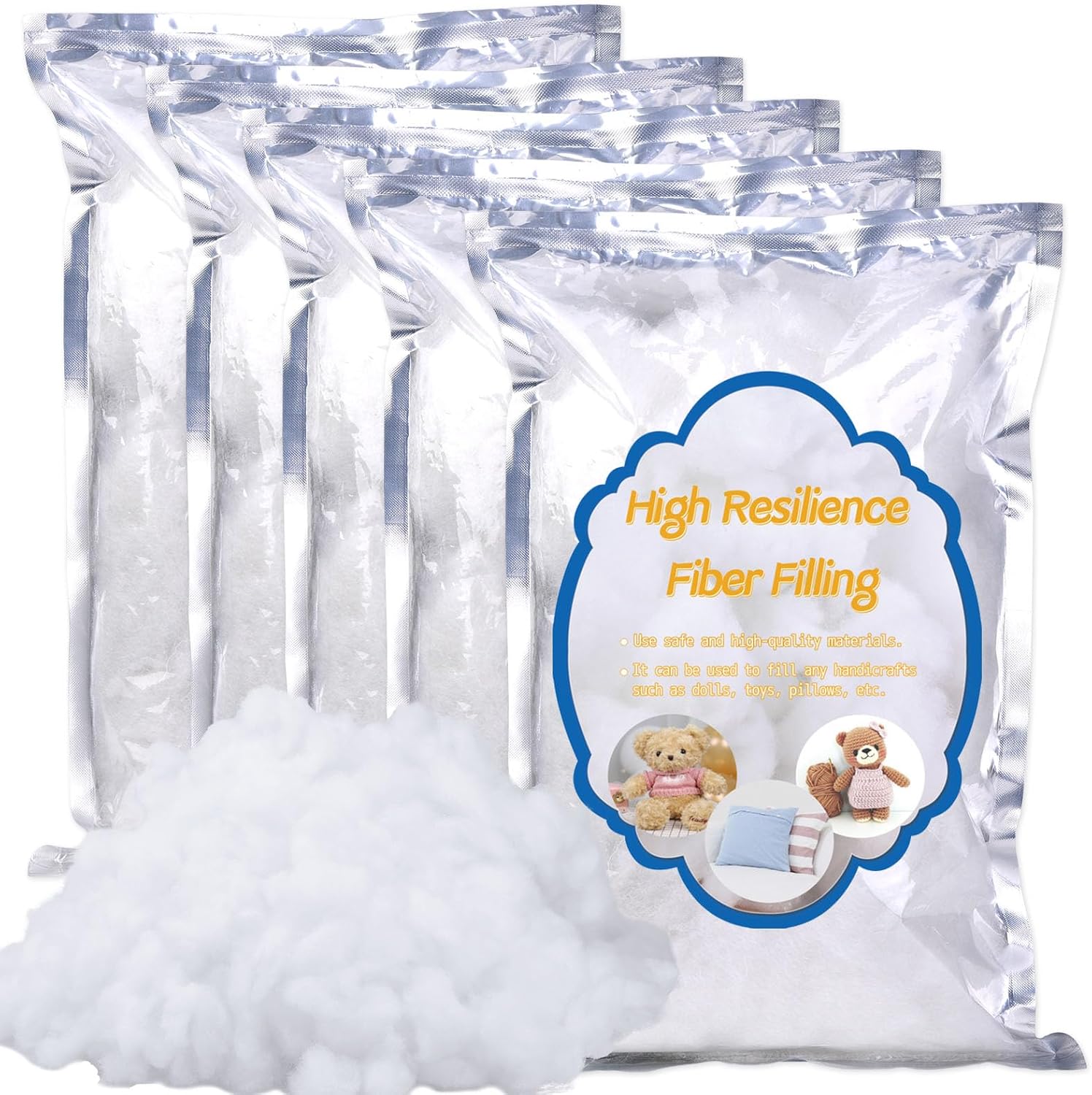 Amazon.com: MORFEN 1000 G / 35.2 Oz Polyfill Stuffing, Poly Filling ...