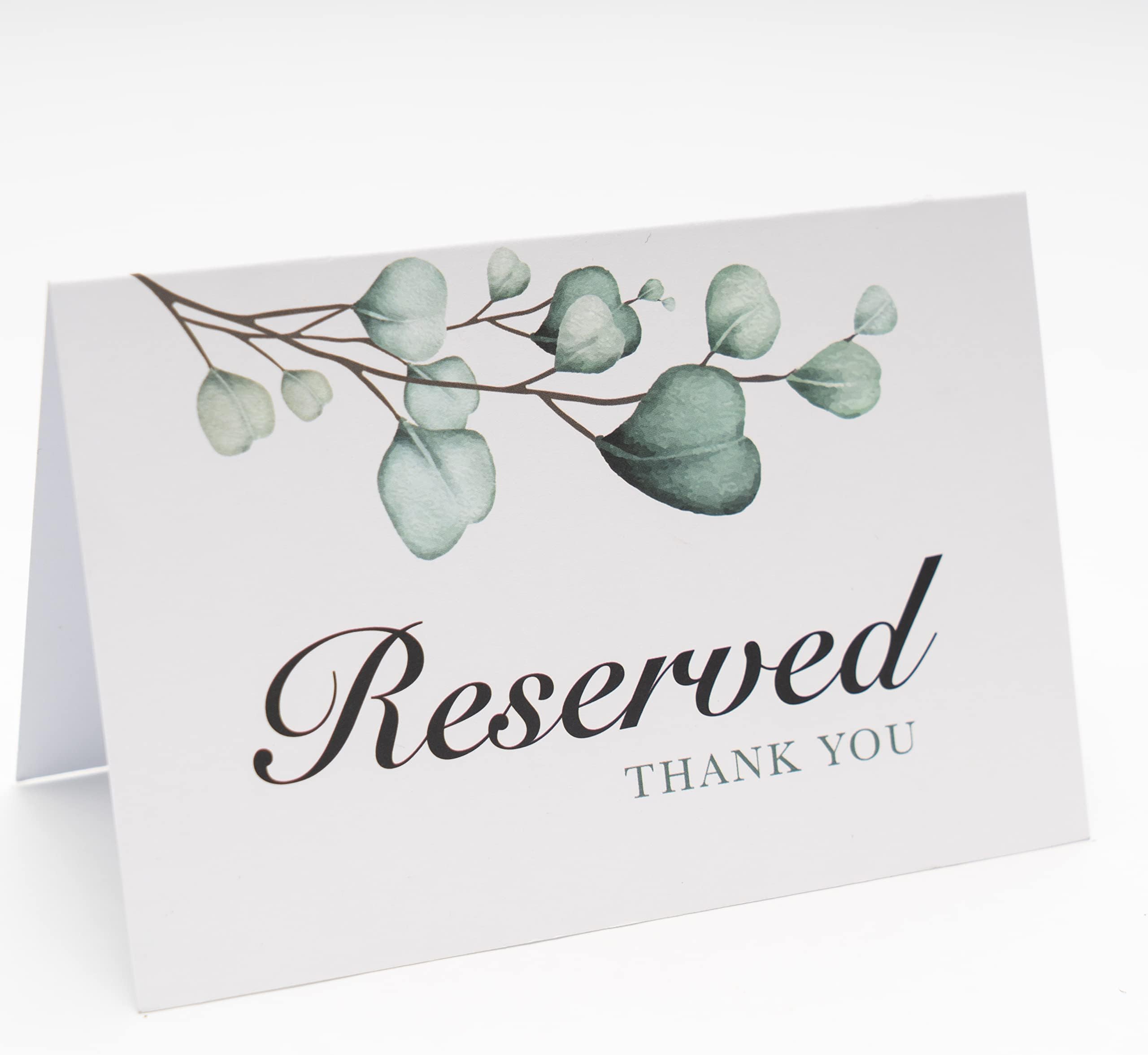 Amazon.com: Reserved Wedding Table Signs | Set of 6 Rustic Wood Look ...