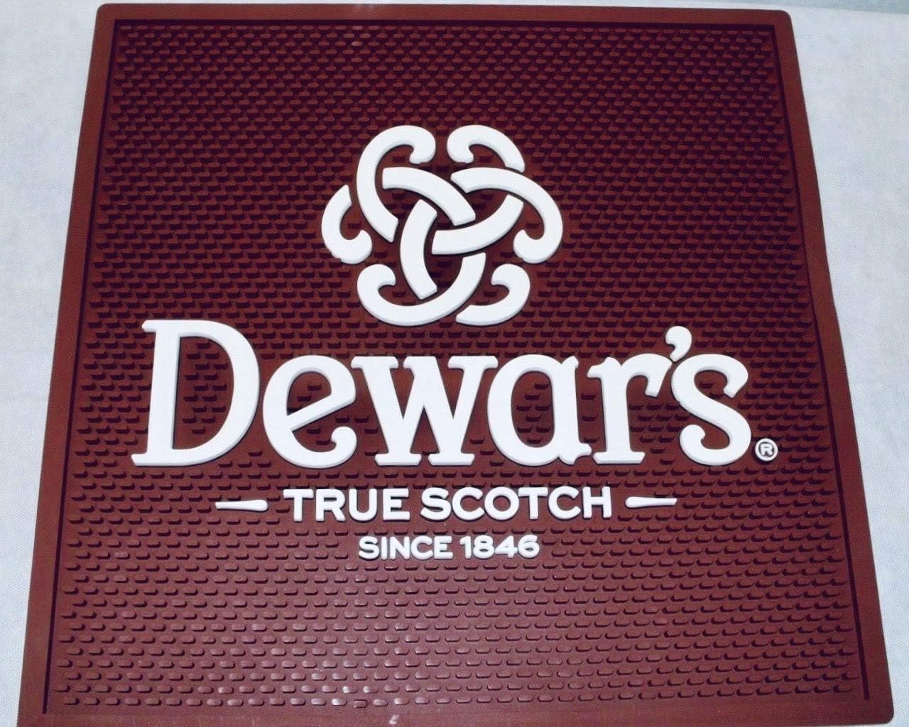 Amazon.com | Dewar's Wait Station Bar Mat (Large) 17"x17": Coasters