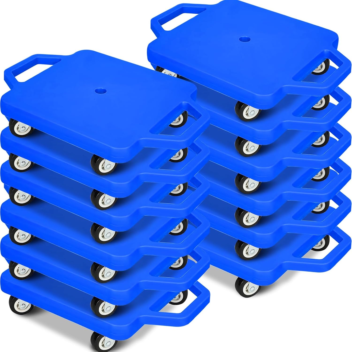 Amazon.com : SUNYIWJIE 12 Pcs Blue Plastic Kick Scooter with Handles ...