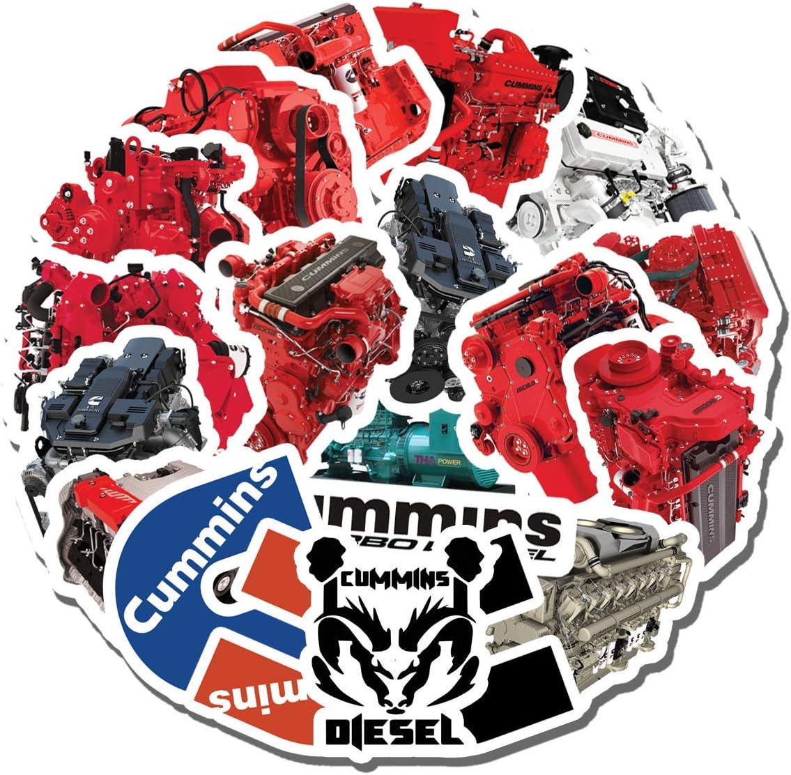 Amazon.com: 20 PCS Stickers Pack Cummins Aesthetic Diesel Vinyl ...