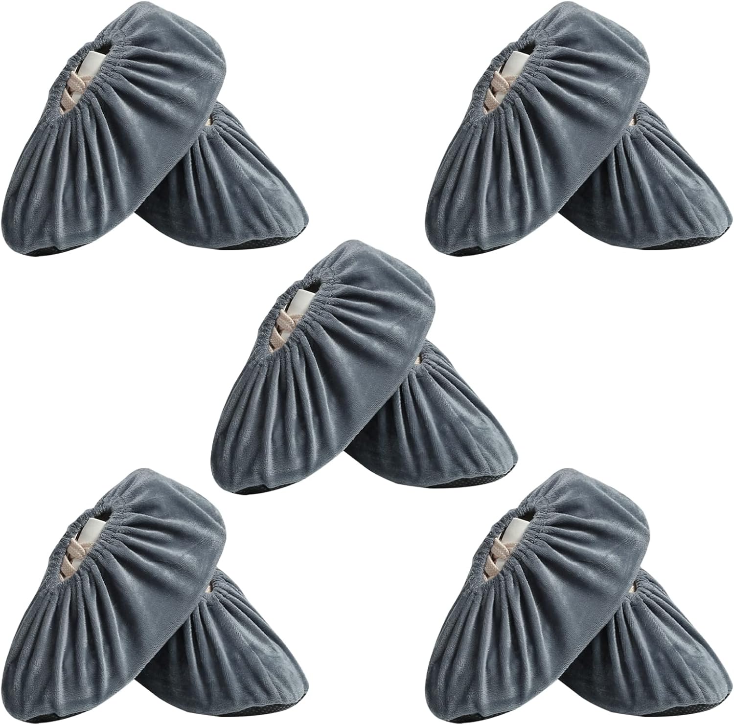 5 Pairs Reusable Shoe Covers, Non Slip Shoe Protectors Covers ...