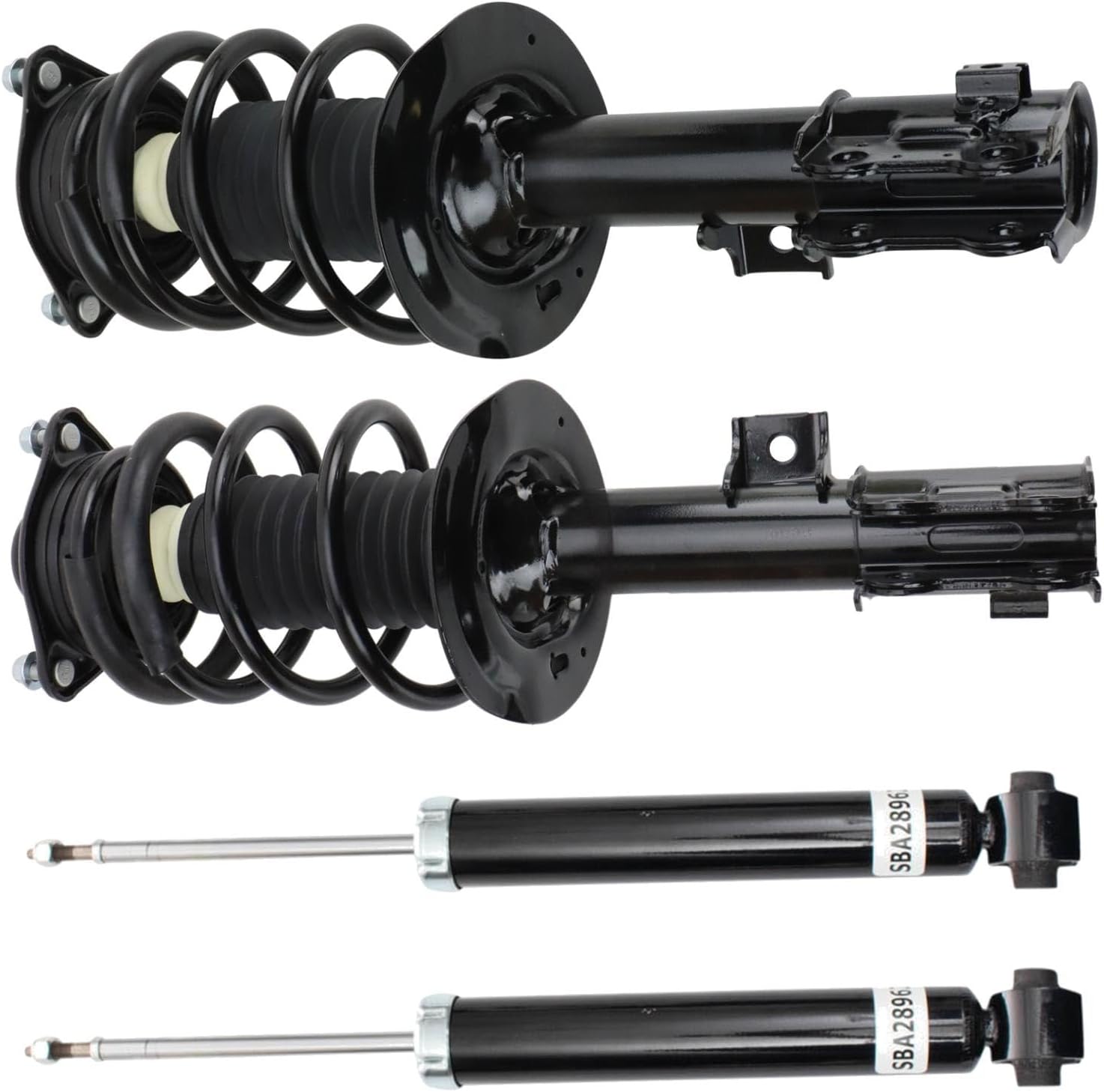 TRQ Front and Rear Complete Strut Assembly & Shock Absorber Kit ...