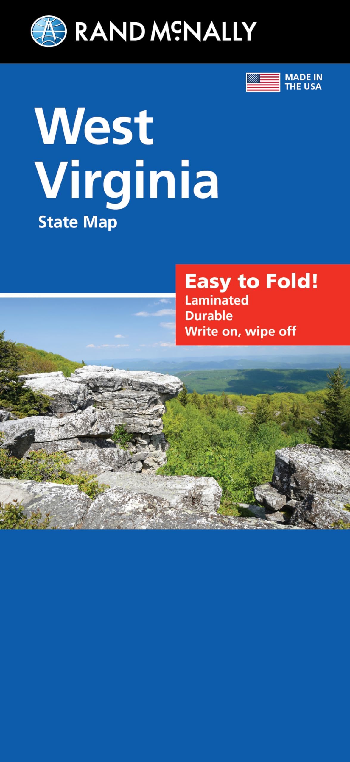Amazon.com : Rand McNally Easy to Fold: Virginia State Laminated Map ...