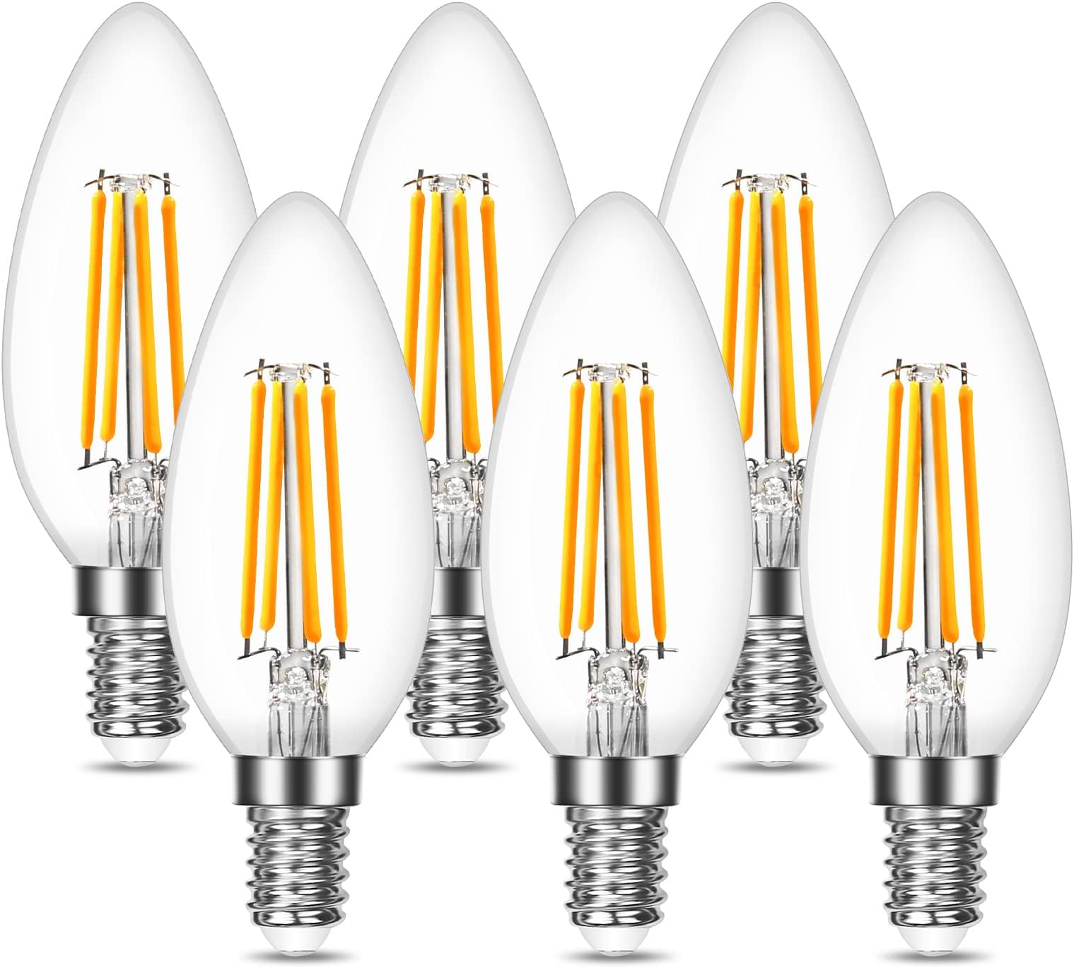 Lepro E14 LED Light Bulb, LED Candle Bulbs Small Screw, 4W 470lm, 40W ...