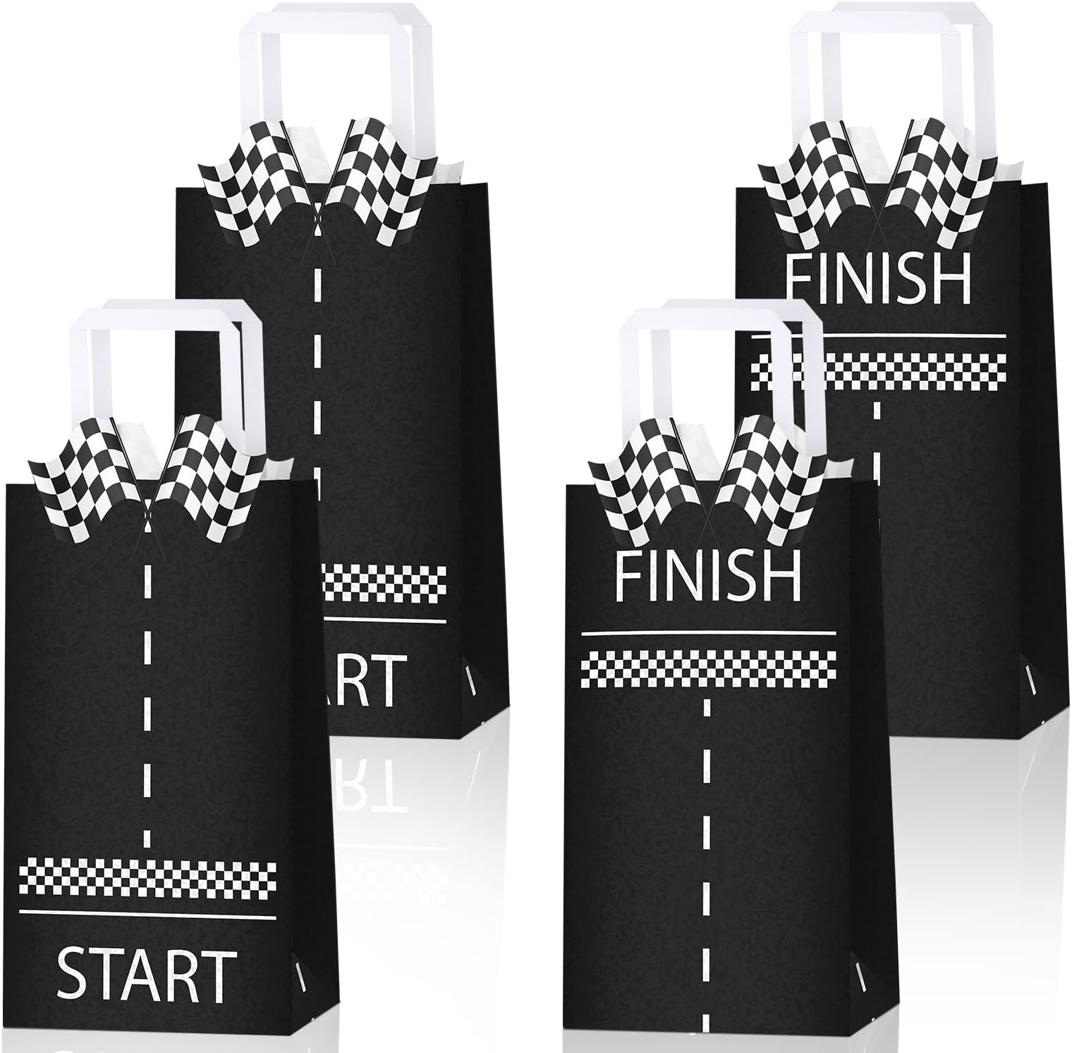 Amazon.com: 24 Pack Race Car Party Candy Favor Bags with Stickers, Race ...