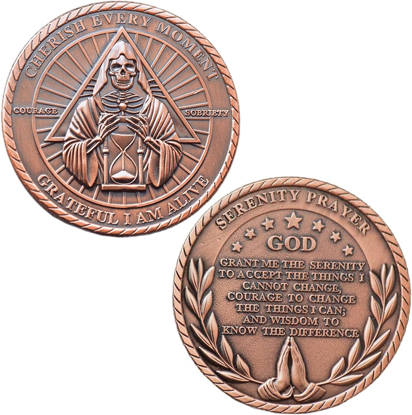 Amazon.com: Cherish Every Moment Challenge Coin Serenity Prayer Coin ...