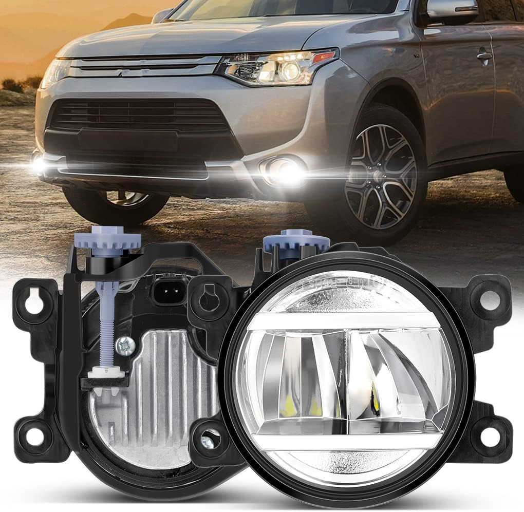 Cawanerl Upgrade LED Fog Light Replacement for Mitsubishi 10-19 ...