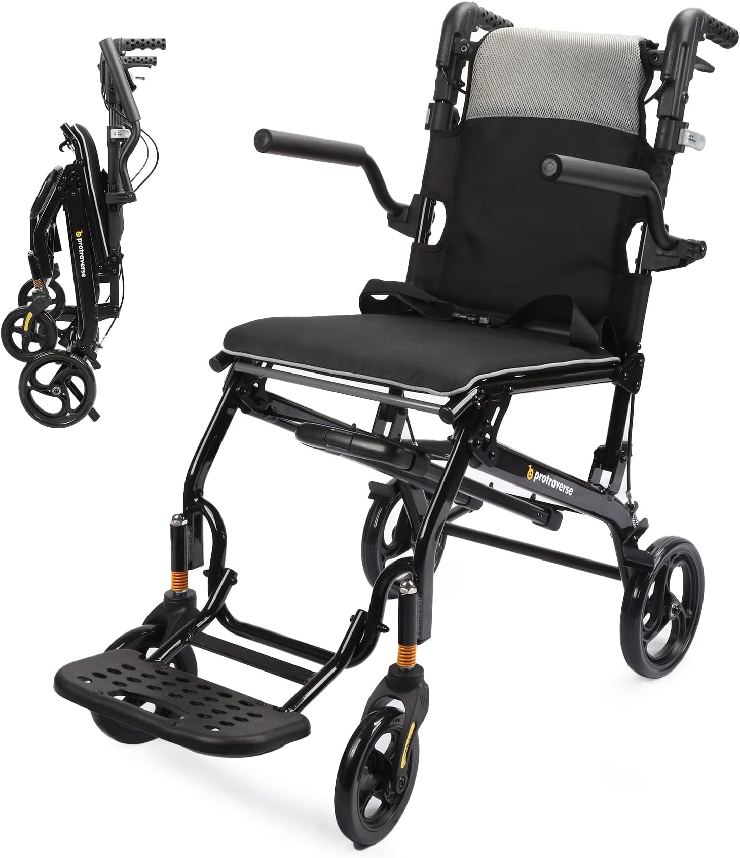 Amazon.com: Foldable Mobility Reclining Wheelchair, All Terrain Folding ...