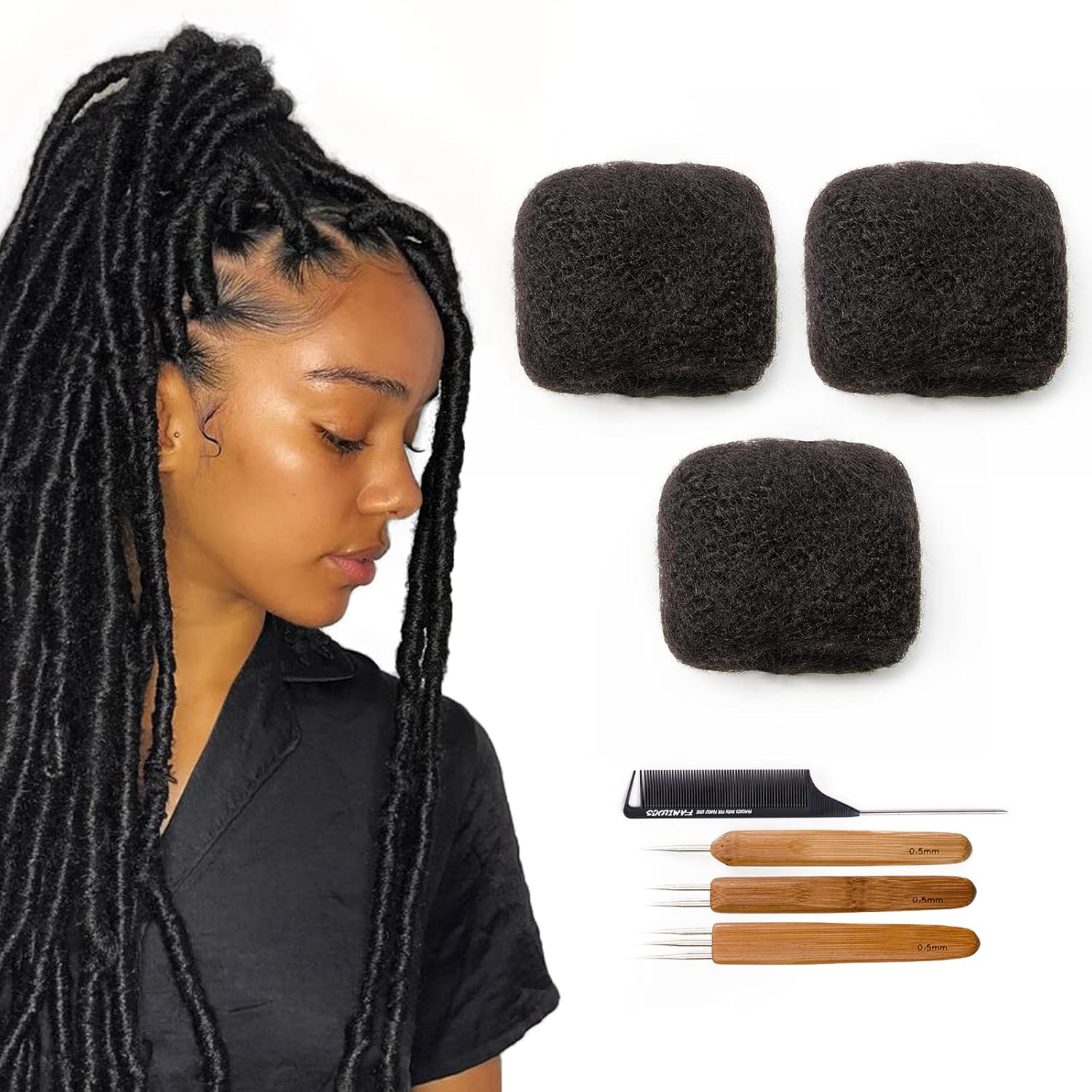 Amazon.com : FAMILOCS Tight Afro Kinky Bulk 100% Human Hair for ...