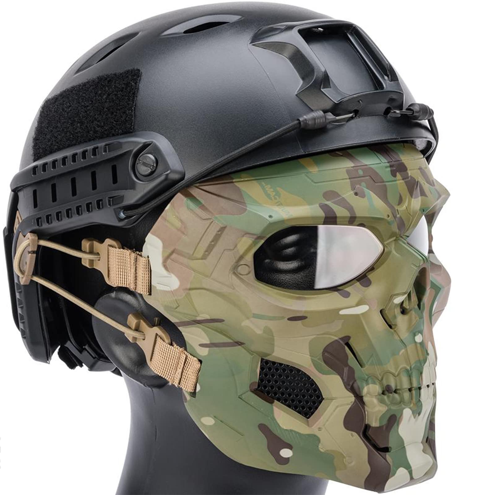 Buy Airsoft Paintball Helmet Suit, Skull s Full Face With Anti-Fog ...