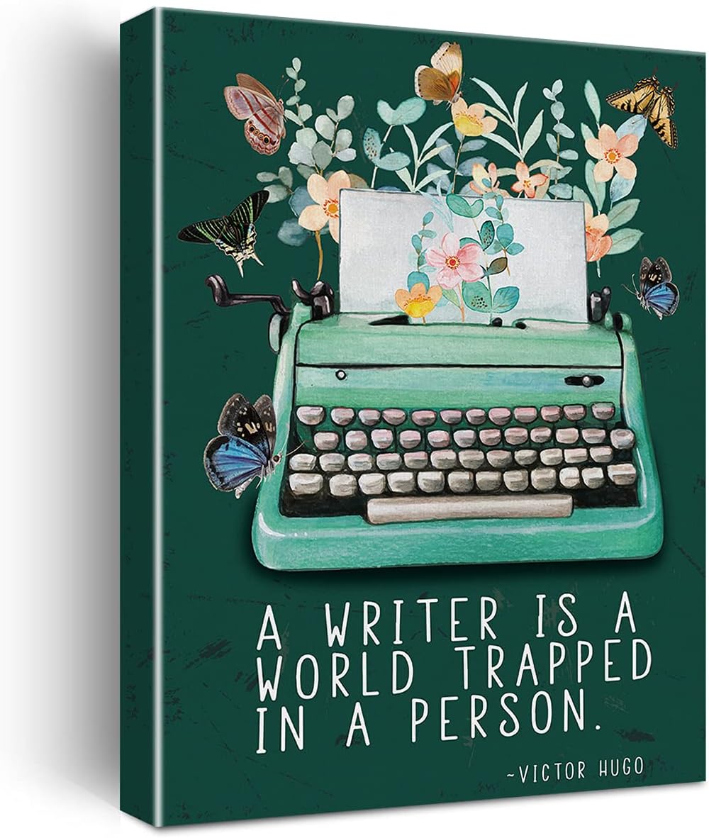 Amazon.com: Writer Wall Art a Writer is a World Trapped in a Person ...