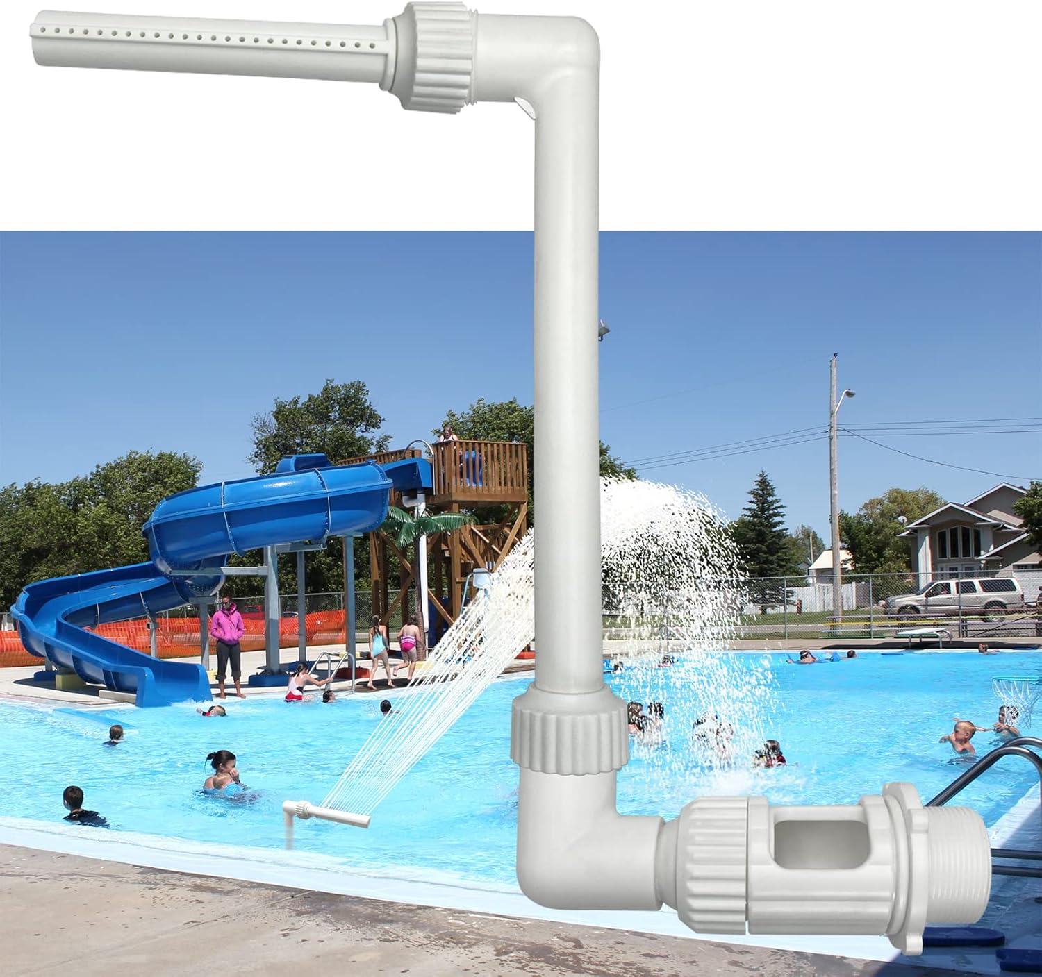 Amazon.com: Swimming Pool Waterfall Spray Pond Fountain - Water Spray ...