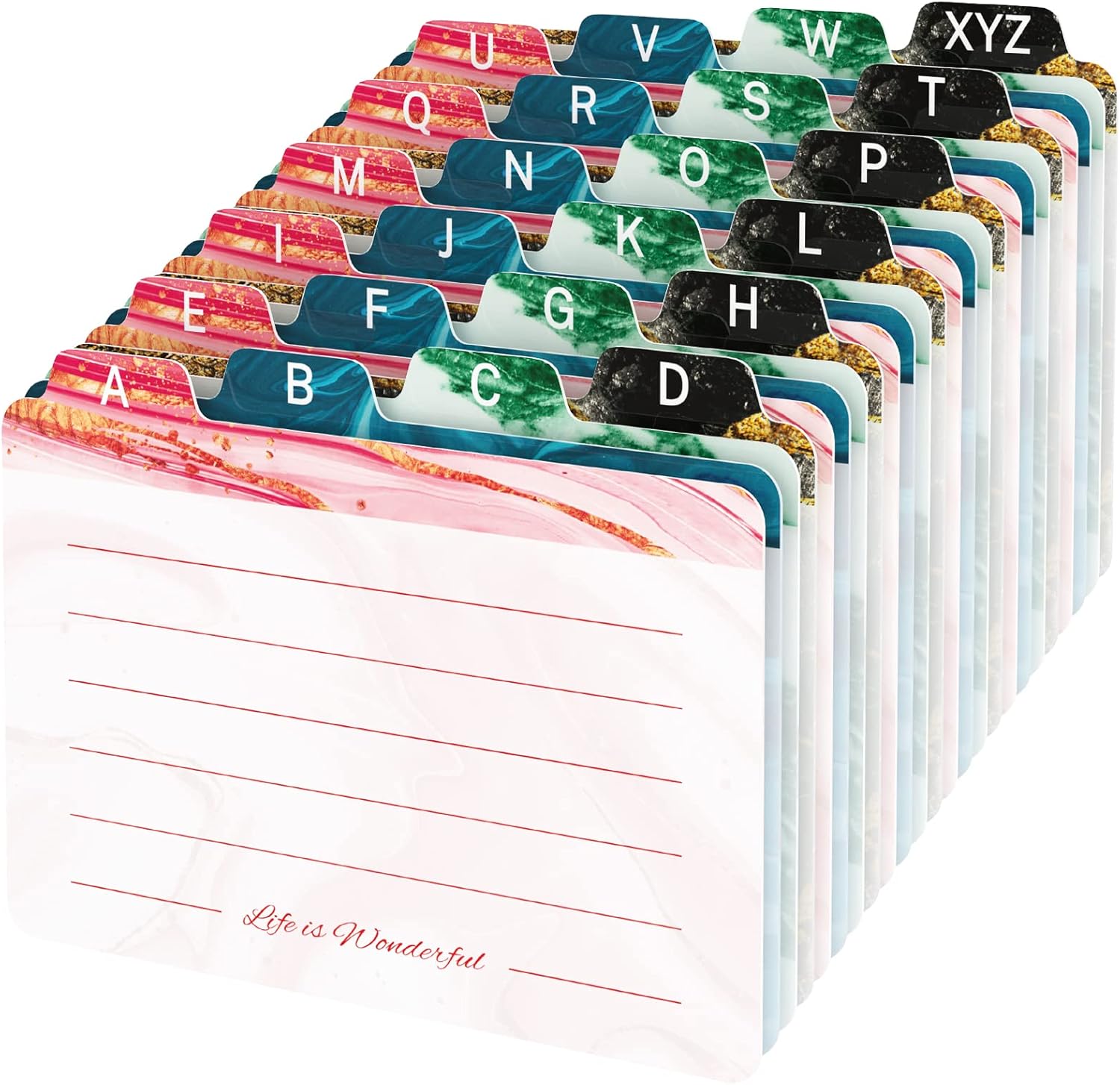 Amazon.com : Neando 3 x 5 inches Index Card Dividers, Alphabetical ...