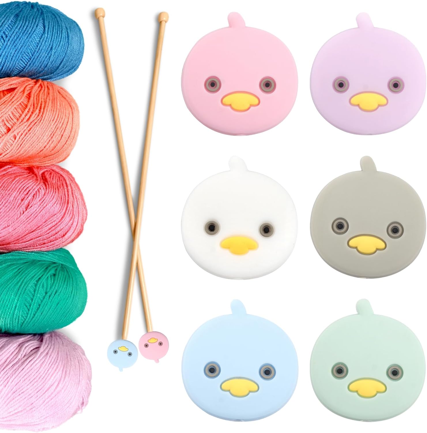 Amazon.com: Knitting Needle Stoppers 6 Pack Needles Point Protectors ...