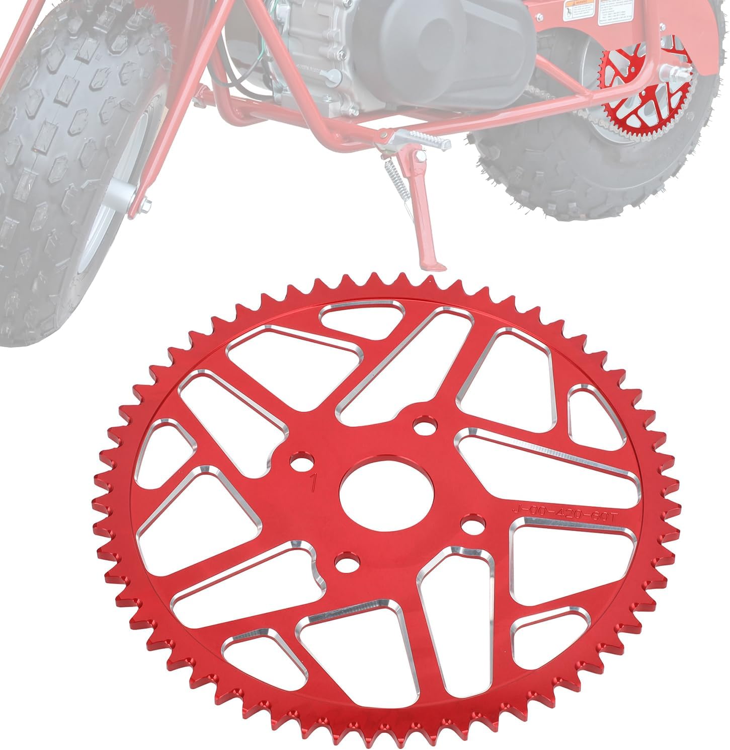 Amazon.com: IUVWISN 60T 420 Chain Sprocket 40/41/420 40MM Bore Rear ...