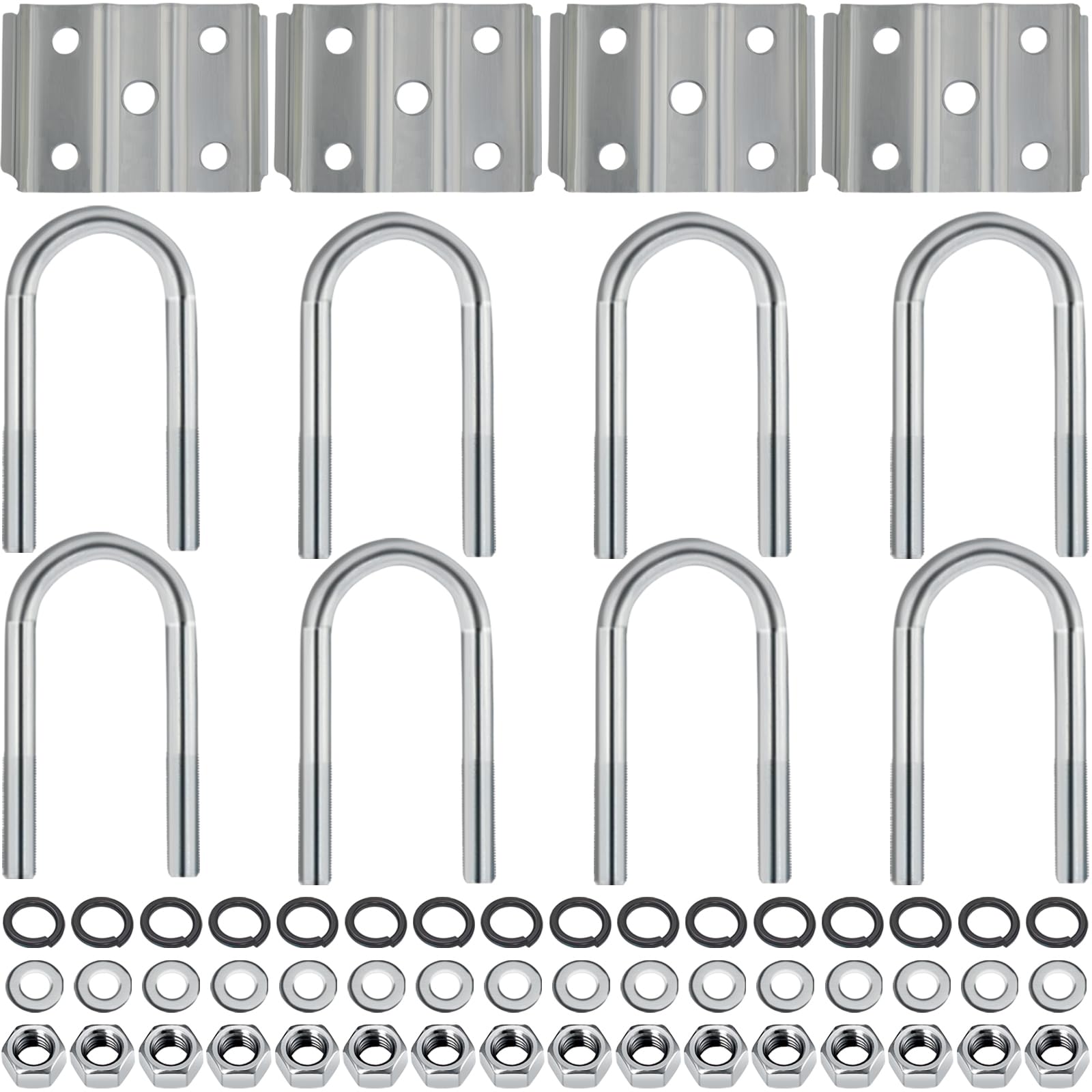 Amazon.com: iBroPrat 2 3/8 Inch Trailer Axle U Bolt Kit for 3500lbs 2-3 ...
