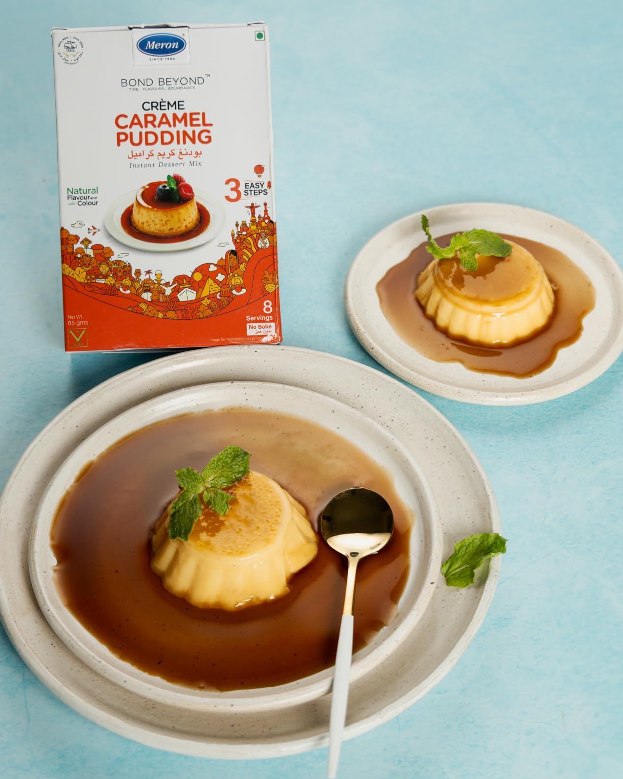 Meron Creme Caramel Pudding | Instant Dessert Mix | Cream Caramelized ...