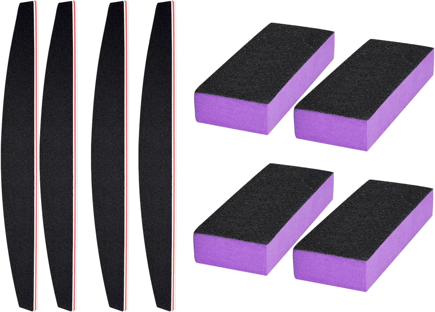 Amazon.com : LNAUJS 8 Pack Nail File and Buffer Block, Portable ...