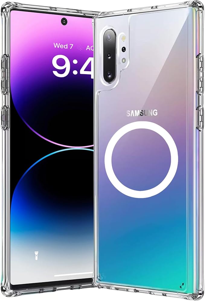Amazon.com: Clear Magnetic Phone Case for Samsung Galaxy Note 10 Plus ...