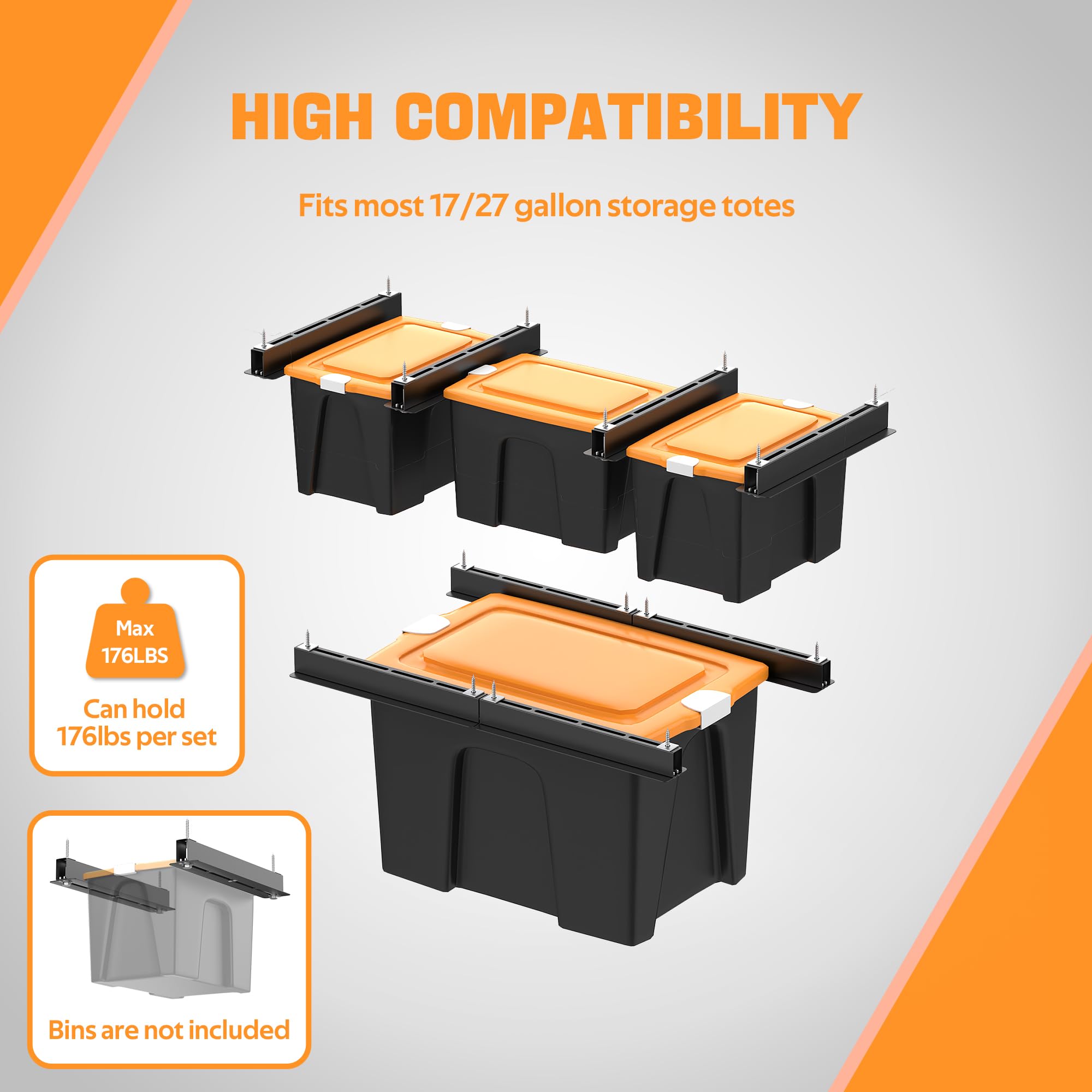 Snapklik.com : Ultrawall Overhead Garage Storage Racks For Bins ...