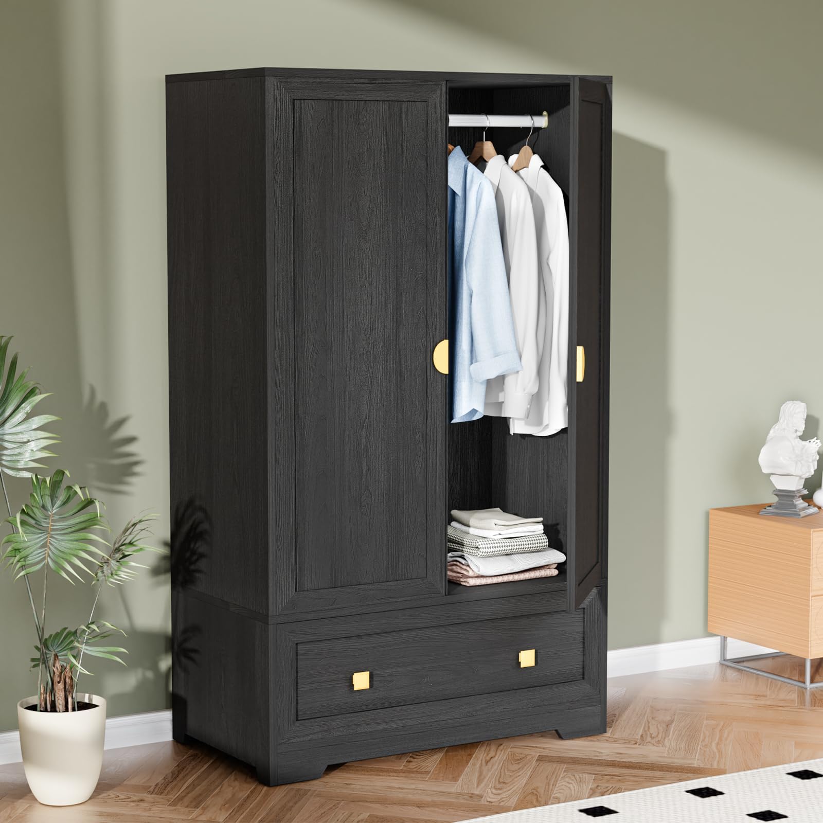 Amazon.com: Yechen 71" Wooden Armoire Wardrobe Closet - Modern ...