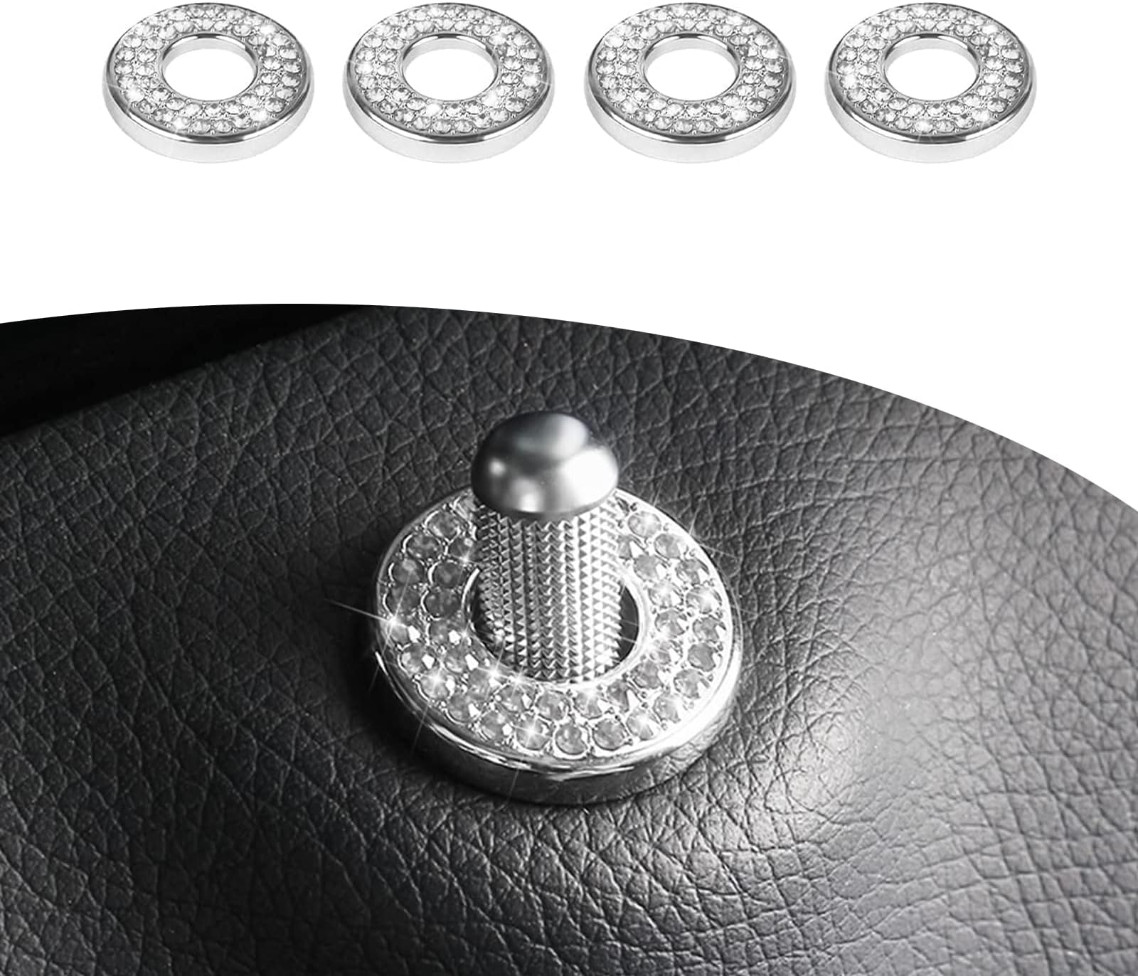 Amazon.com: Ajxn 4 PCS Bling Inner Car Door Lock Stickers, Rhinestones ...