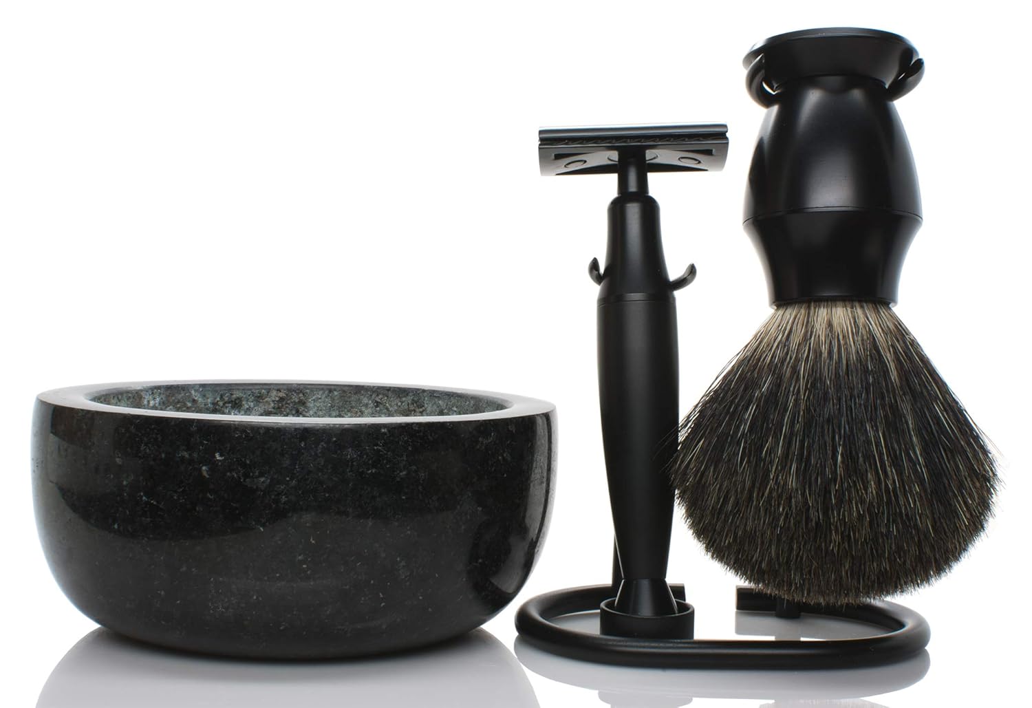 Amazon.com: Maison Lambert black edition marble shaving set: shaving ...