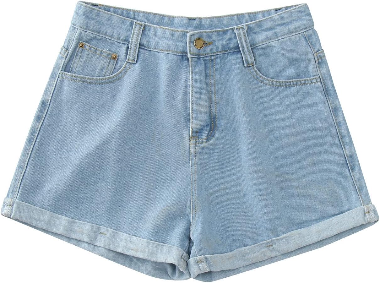 Summer Jean Shorts Women Stretch Jean Shorts Mid Rise Plus Size ...