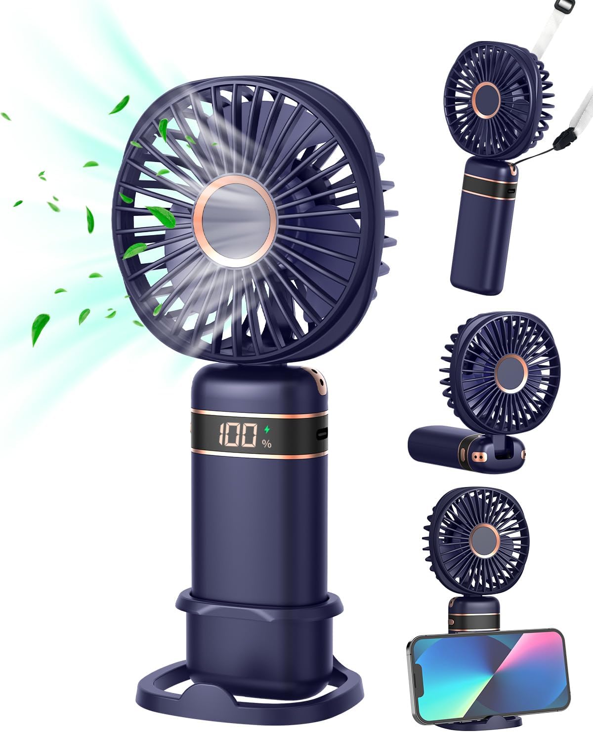 FAPPEN Mini Handheld Fan, Portable USB Hand Held Fan, Rechargeable 5 ...