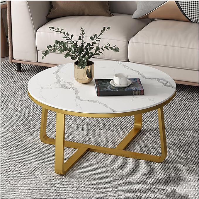 CREATIVE SKILLS Coffee Table: Modern Metal Coffee Tables with Marble ...