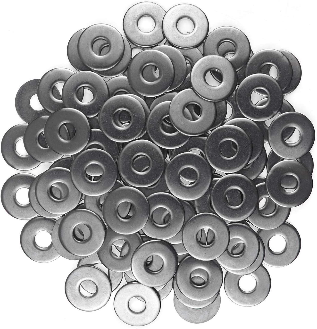 Favordrory M8 Flat Washer, 304 Stainless Steel, 100 PCS (M8 x 24 x 2 ...