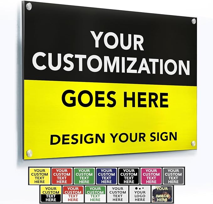 Amazon.com: SPEEDYORDERS Custom Outdoor Metal Signs, Personalized ...