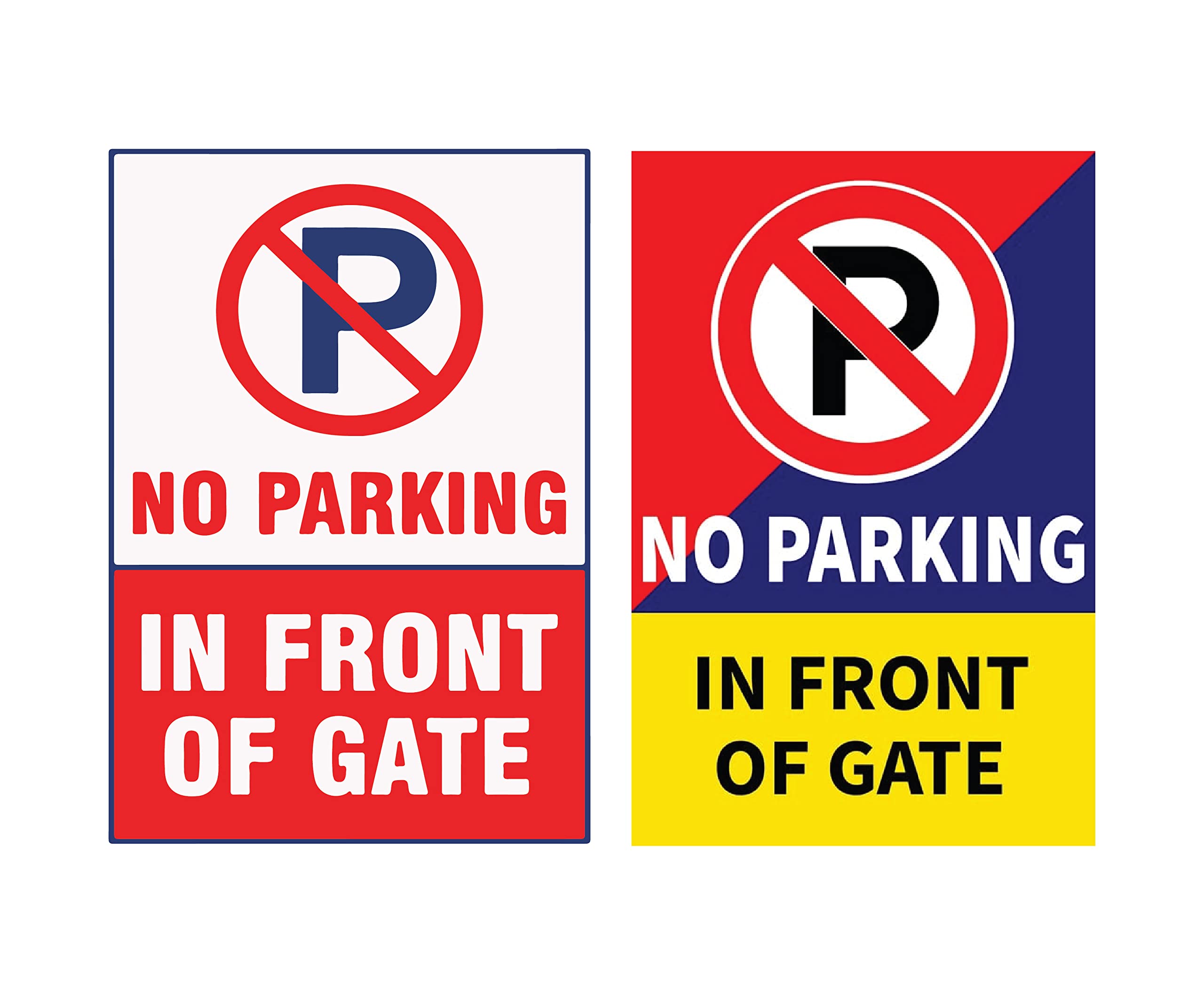 Pack Of 2 No Parking In Front Of Gate Sign Stickers For Door Office ...