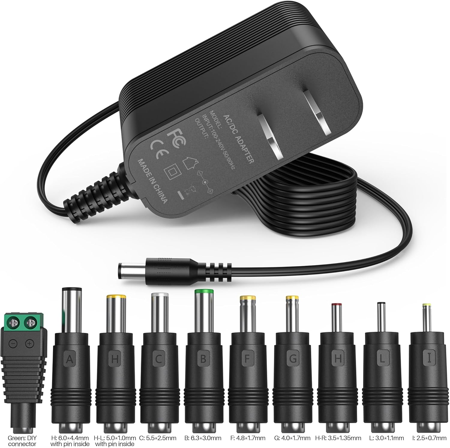 Amazon.com: 6V DC Power Supply Adapter with 10 Interchangeable Jacks 6V ...