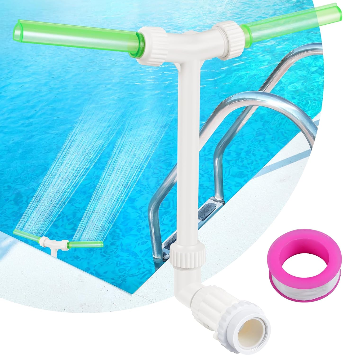 Amazon.com: KTZCTPCA Pool Fountain for Above & In-Ground Pools, 360 ...